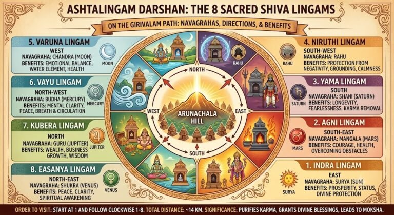 Ashtalingam Darshan: Complete Guide to 8 Girivalam Lingams